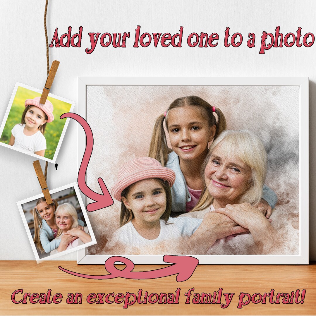 Personalized Family Portrait Edit, Memory Preservation Photo Service ...
