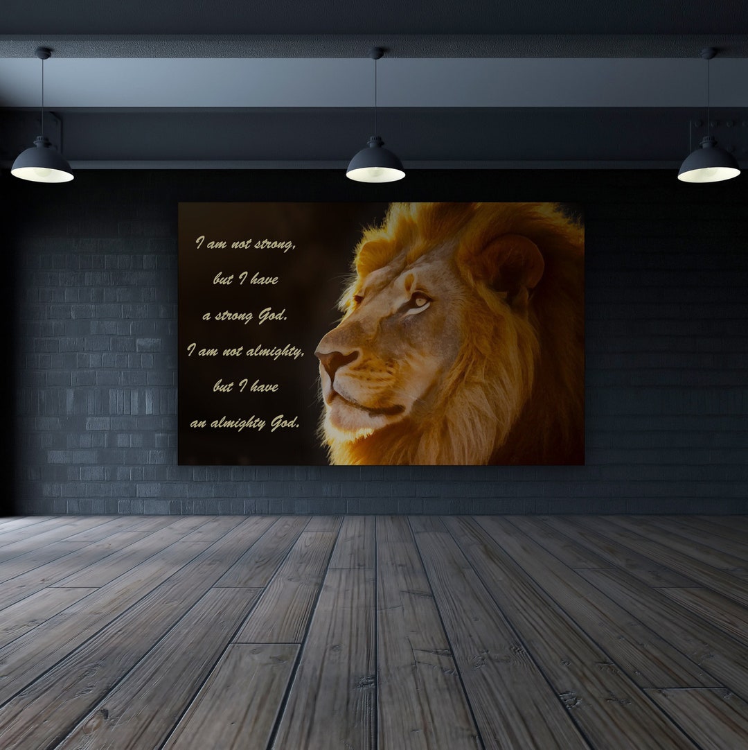 Almighty God Watercolor Painting, Christian Poster, Lion of Judah Art ...