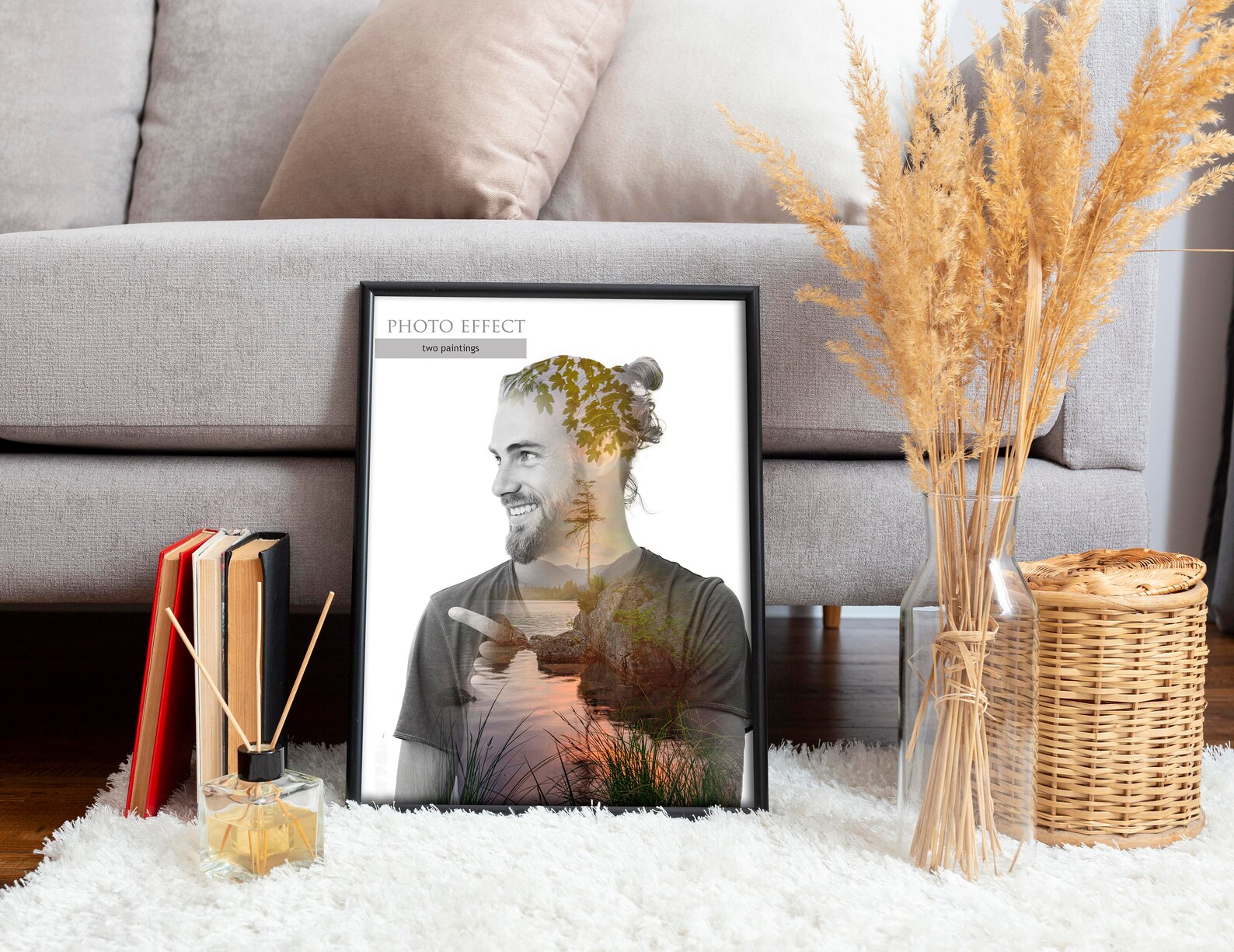 Unique Double Exposure Digital Art Portrait, an Extraordinary Portrait ...