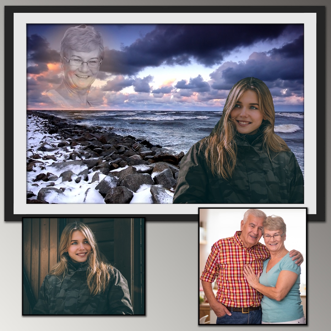 Add a Loved Deceased Person to a Photo, Combine Photos Into a Beautiful ...