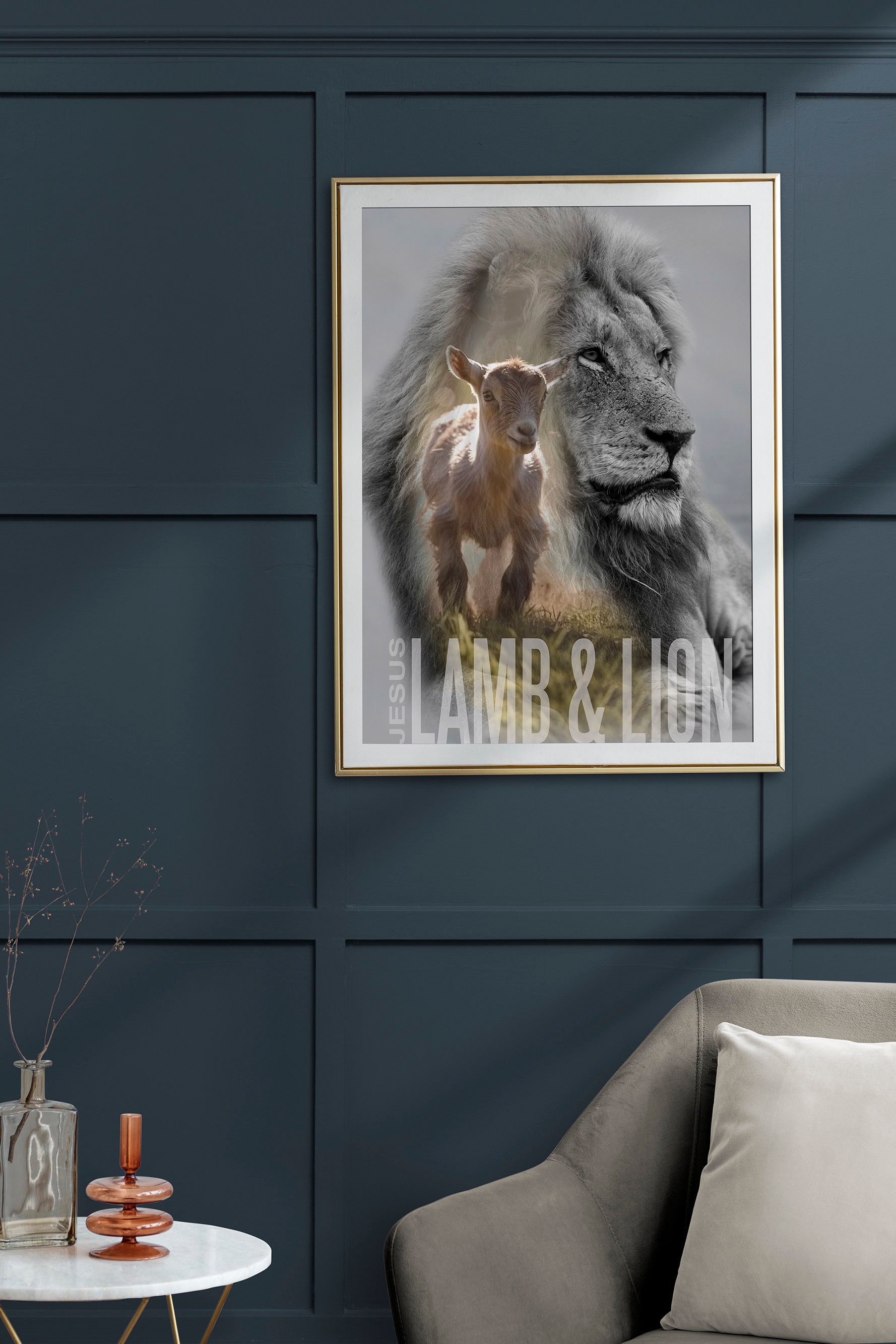Lion and Lamb, Amazing Christian Digital Painting, Christian Poster ...