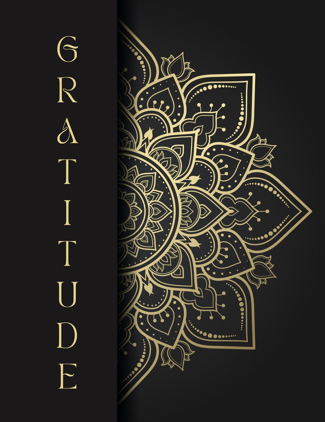 Black and Gold Gratitude Journal - Etsy