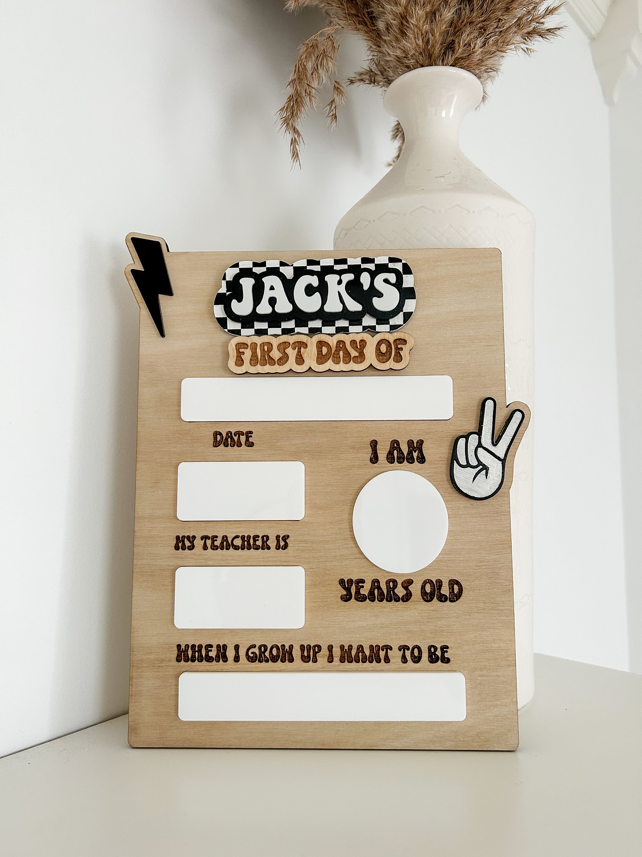 First Day of School Sign / Personalized First Day of School Sign / Dry ...