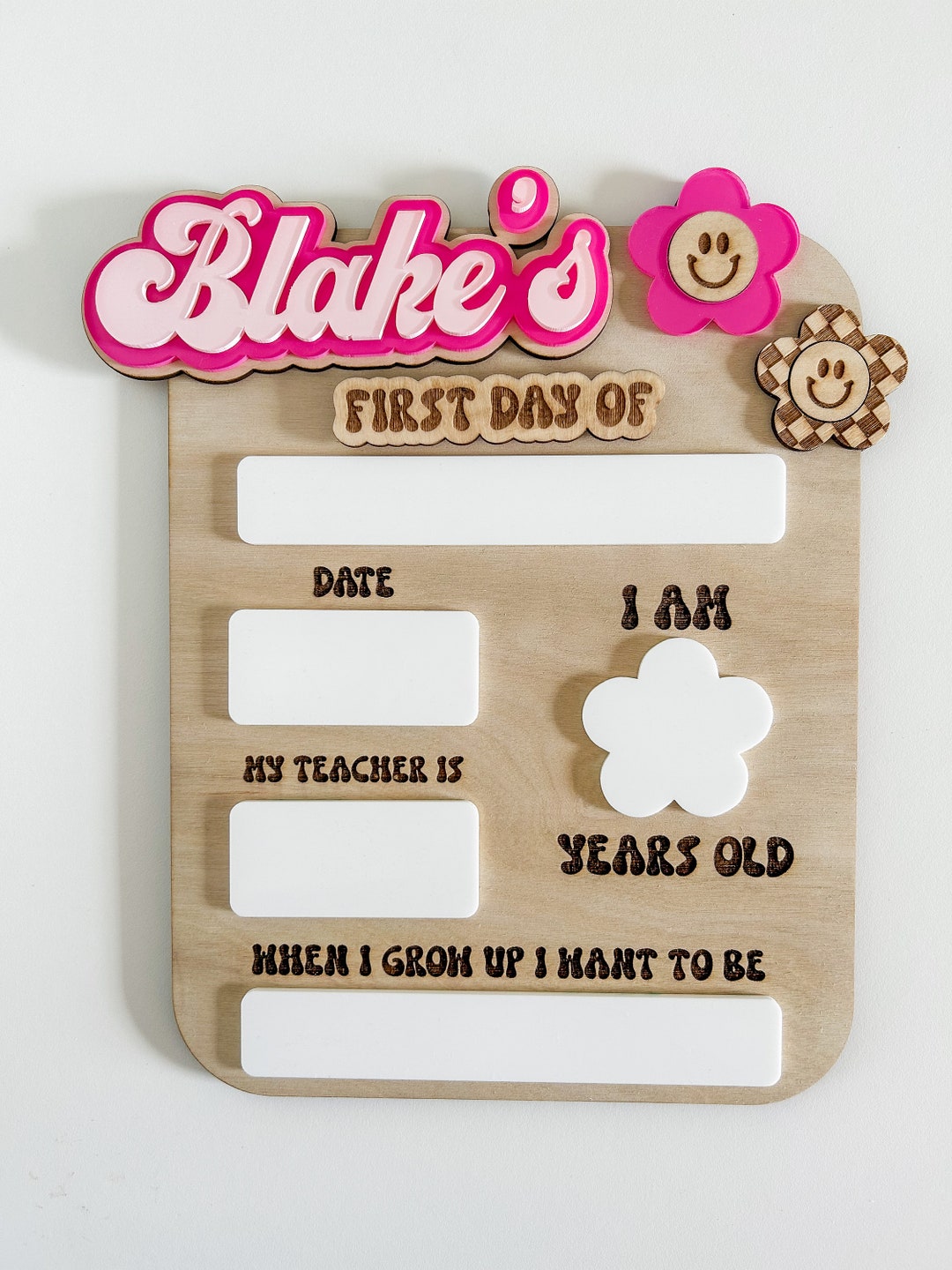 First Day of School Sign / Personalized First Day of School Sign / Dry ...