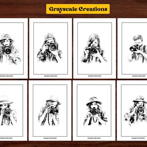 50 Photographer Coloring Page Book, People Human Profession Coloring ...