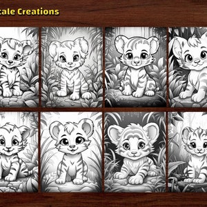 50 Cute Tiger Coloring Page Book Printable PDF Sheet Instant - Etsy