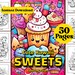 50 Milkshake Coloring Page Book, Beverage Food Cute Kawaii Doodle ...