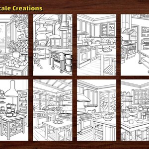 50 Kitchen Coloring Page Book, Printable PDF Sheets, Instant Download ...