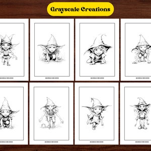 50 Elf Coloring Page Book, Fantasy Enchanted Creatures, Birthday ...
