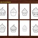 50 Cupcake Coloring Page Book Sweet Cake Food Cute Kawaii - Etsy