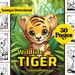 50 Cute Tiger Coloring Page Book, Printable PDF Sheet, Instant Download ...