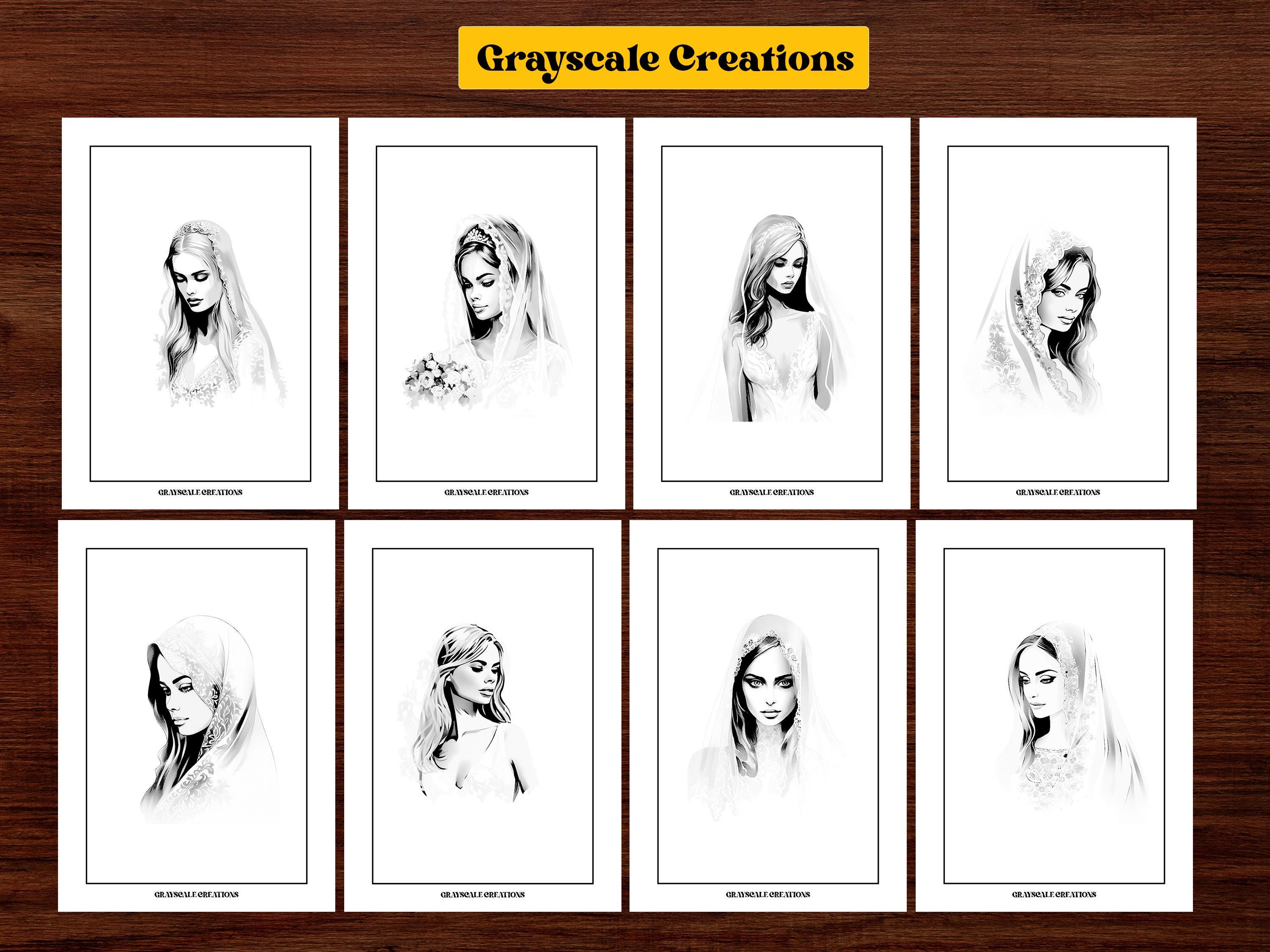 50 Bride With Veil Coloring Page Book, People Human Profession Coloring ...