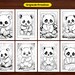 50 Cute Panda Coloring Page Book, Printable PDF Sheets, Instant ...