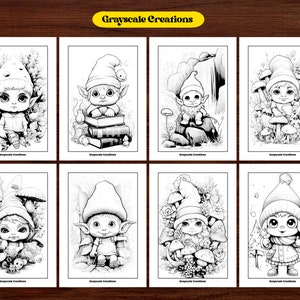 50 Cute Baby Gnome Coloring Page Book, Printable PDF Sheet, Instant ...