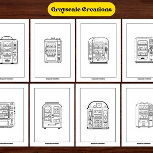 50 Vending Machine Coloring Page Book, Food Cute Kawaii Doodle, Birthday Activity, Printable PDF ...