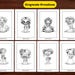 50 Cute Zombie Bride Coloring Page Book, Halloween Cartoon Creepy ...