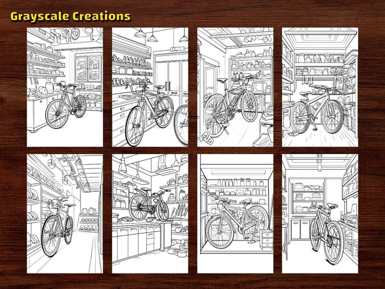 50 Garage Coloring Page Book Printable PDF Sheets Instant - Etsy