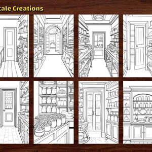 50 Pantry Coloring Page Book, Printable PDF Sheets, Instant Download ...