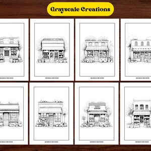 50 Storefront Fall Coloring Page Book, House Interior Design, Printable ...
