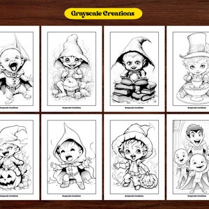 50 Cute Baby Vampire Coloring Page Book, Printable PDF Sheets, Instant ...