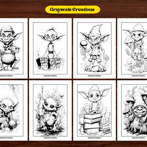 50 Cute Goblin Coloring Page Book, Printable PDF Sheets, Instant ...