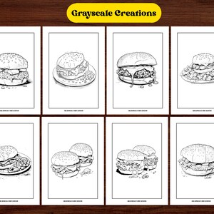 50 Sloppy Joes Coloring Page Book, Food Beverage Drinks Culinary ...