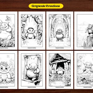 50 Cute Baby Ogre Coloring Page Book, Printable PDF Sheet, Instant ...