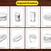 50 Fast Food Coloring Page Book, Food Beverage Drinks Culinary ...