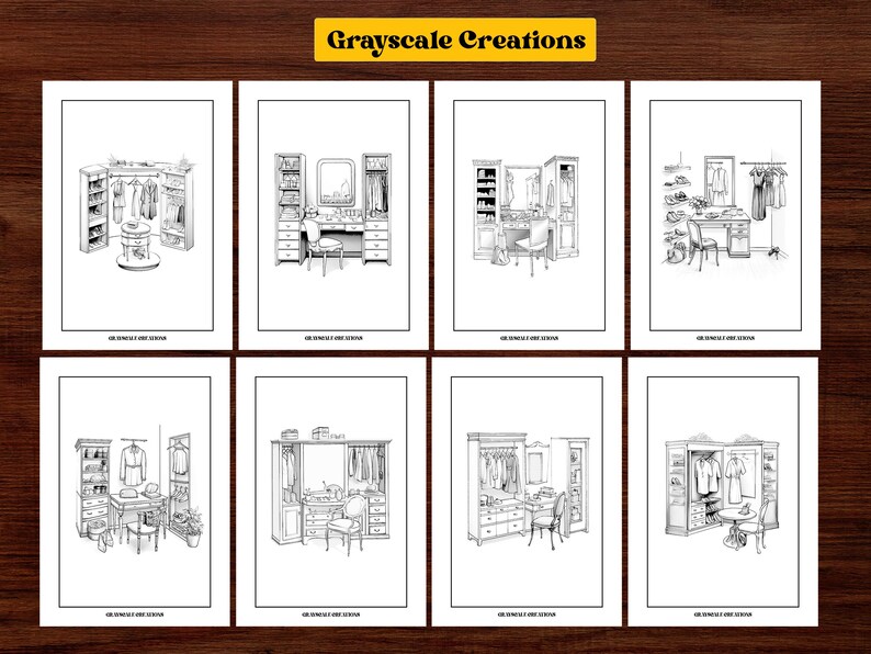 50 Dressing Room Coloring Page Book, Nature House Interior Design ...