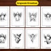 50 Angel Coloring Page Book, Fantasy Enchanted Creatures, Birthday ...