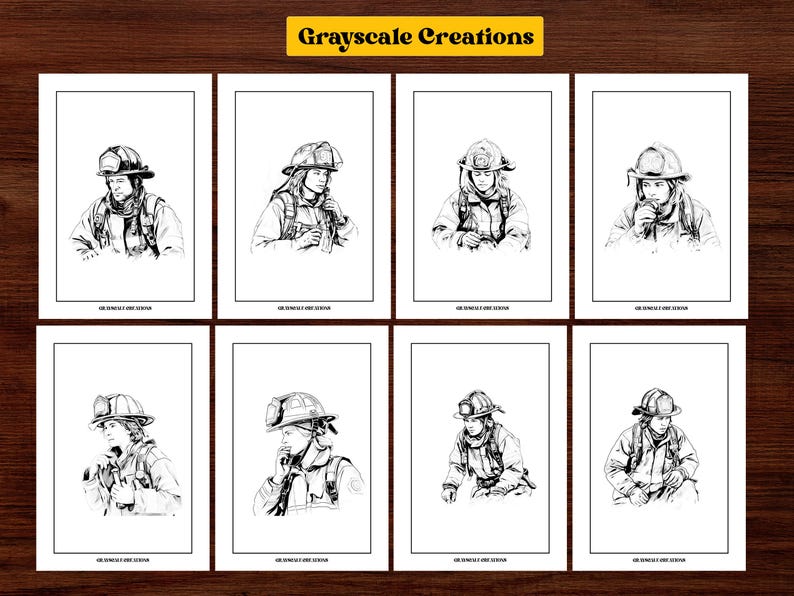 50 Firefighter Coloring Page Book, People Human Profession Coloring ...