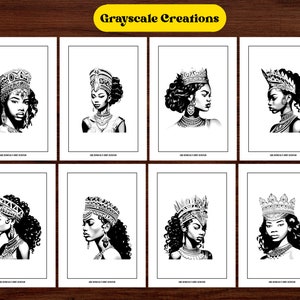 50 African Princess Coloring Page Book, Fantasy Enchanted Creature ...