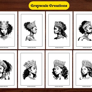 50 African Princess Coloring Page Book, Fantasy Enchanted Creature ...