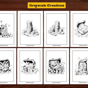 50 Money Coloring Page Book, Object Motor Nature Car Vintage, Printable ...