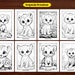 50 Cute Cheetah Coloring Page Book, Printable PDF Sheets, Instant ...