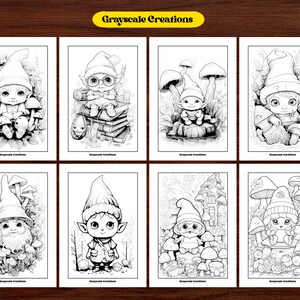 50 Cute Baby Gnome Coloring Page Book, Printable PDF Sheet, Instant ...
