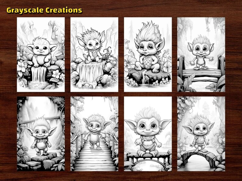 50 Cute Baby Troll Coloring Page Book Printable PDF Sheet - Etsy