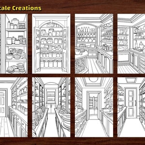 50 Pantry Coloring Page Book, Printable PDF Sheets, Instant Download ...