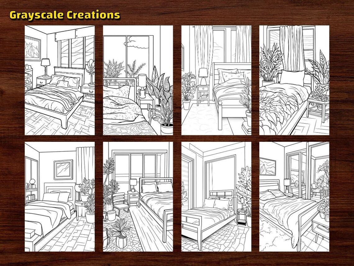 50 Bathroom Coloring Page Book, Printable PDF Sheets, Instant Download ...