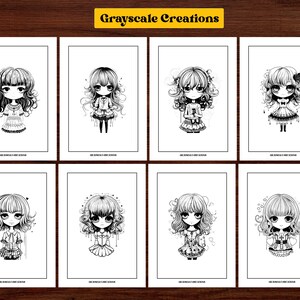 50 Chibi Young Girl Love Coloring Page Book, St Valentines Romance ...