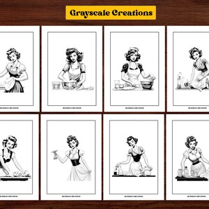 50 Housewife Cleaning Coloring Page Book, People Human Profession ...