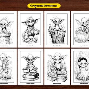 50 Cute Goblin Coloring Page Book, Printable PDF Sheets, Instant ...