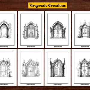 50 Gothic Door Coloring Page Book, Nature House Interior Design ...