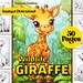 50 Cute Giraffe Coloring Page Book, Printable PDF Sheets, Instant ...