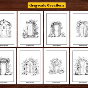 50 Autumn Door Coloring Page Book, Nature House Interior Design ...
