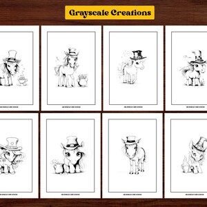 50 Unicorn St Patrick Day Coloring Page Book, Patty Irish, Printable ...