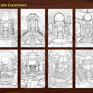 50 Wizard’s Observatory Coloring Page Book, Printable PDF Sheets ...