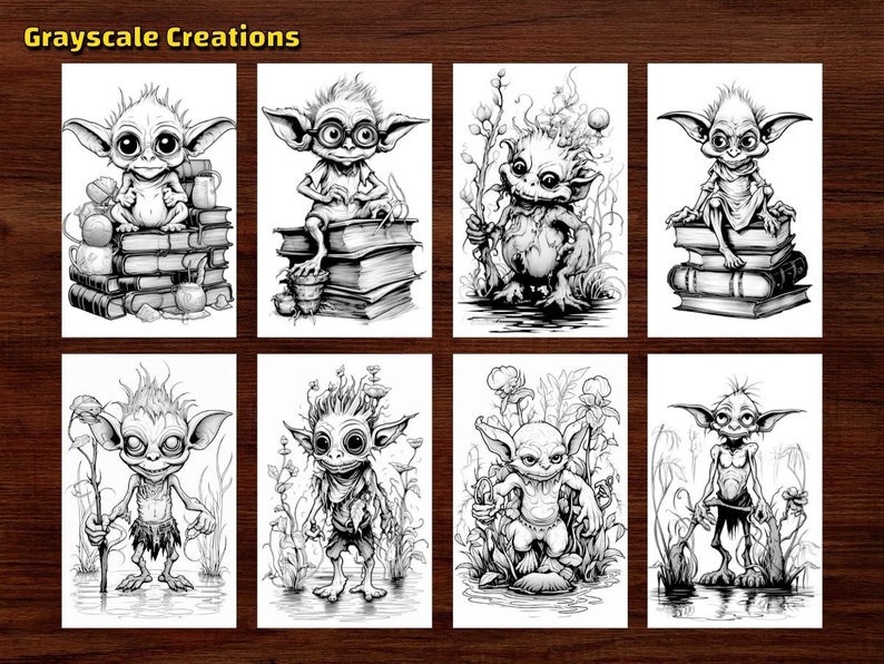 50 Cute Goblin Coloring Page Book Printable PDF Sheets - Etsy UK
