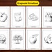 50 Apple Collection Coloring Page Book, Food Drinks Culinary, Printable ...