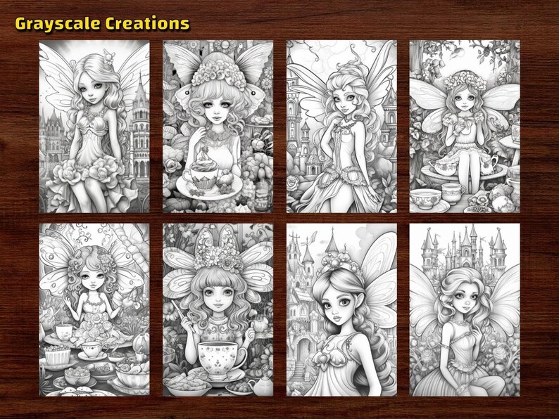 50 Cute Baby Fairy Coloring Page Book Printable PDF Sheets - Etsy